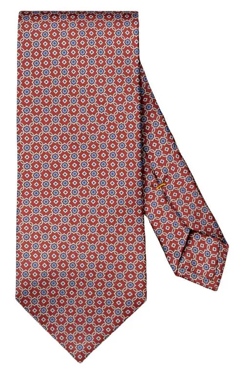 Eton Medallion Silk Neck Tie - Red
