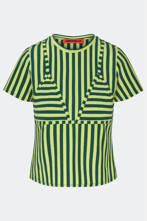 SIMONMILLER Kini Striped T-shirt - Lime Stripe