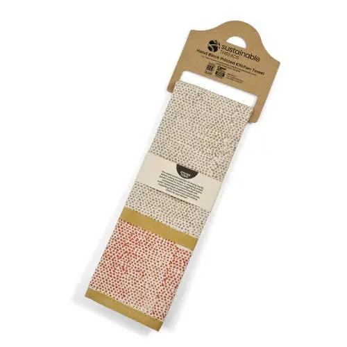 SUSTAINABLE THREADS Kora Cotton Kitchen Towels - Cupcake