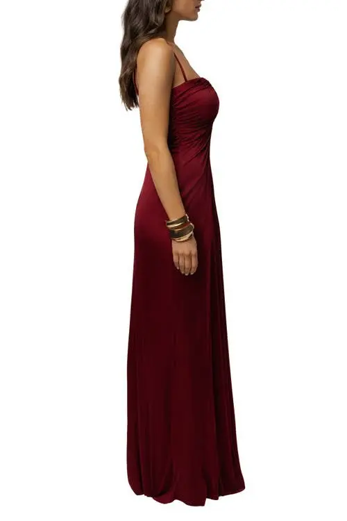 JLUXLABEL Auric Deep Plunge Maxi Dress