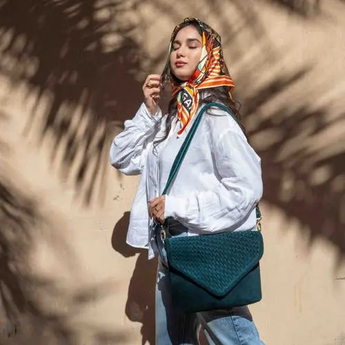 AMASOUK Suede Woven Everyday Bag