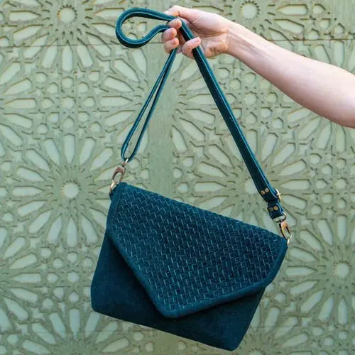 AMASOUK Suede Woven Everyday Bag