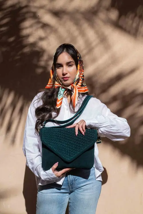 AMASOUK Suede Woven Everyday Bag