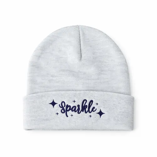 CONSCIOUS INK Sparkle Manifestation Beanie - White Heather