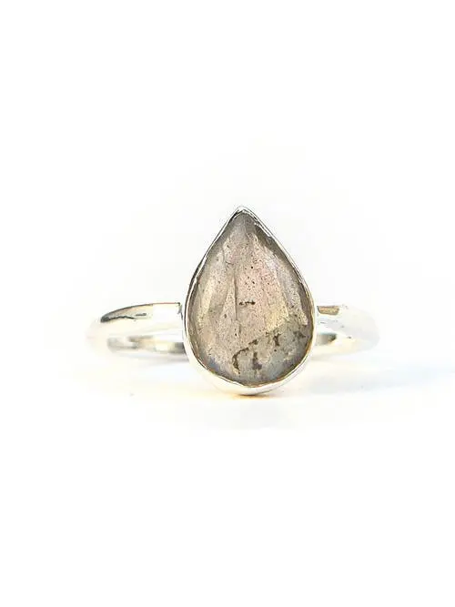 FAIR ANITA Sterling Silver Labradorite Ring - Silver - 7