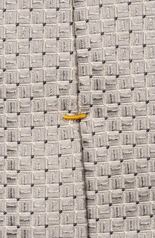 Eton Micro Geo Silk Neck Tie - Light Grey