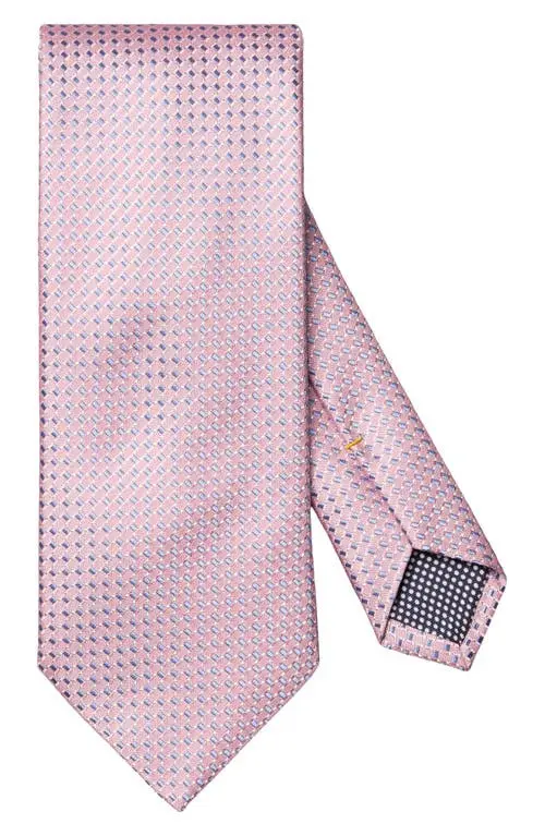 Eton Micro Silk Jacquard Neck Tie - Medium Pink