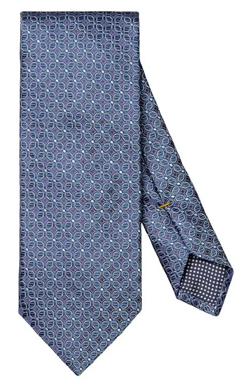 Eton Medallion Silk Neck Tie - Navy