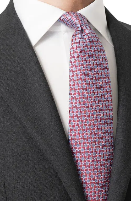 Eton Medallion Silk Neck Tie - Red