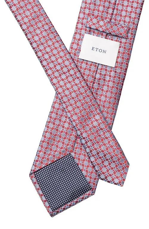 Eton Medallion Silk Neck Tie - Red