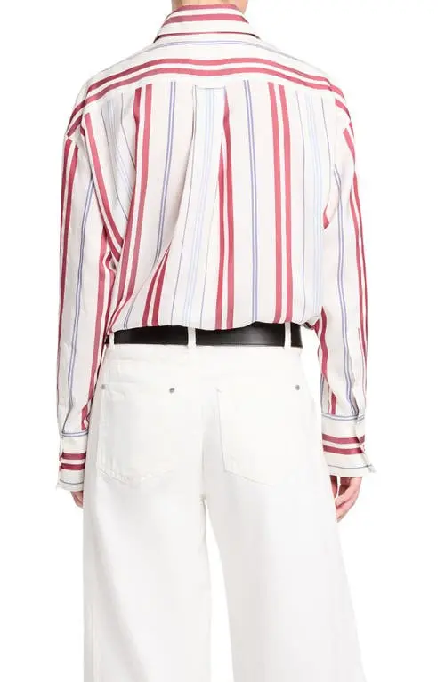 TWP Big Joe Stripe Silk Button-up Shirt