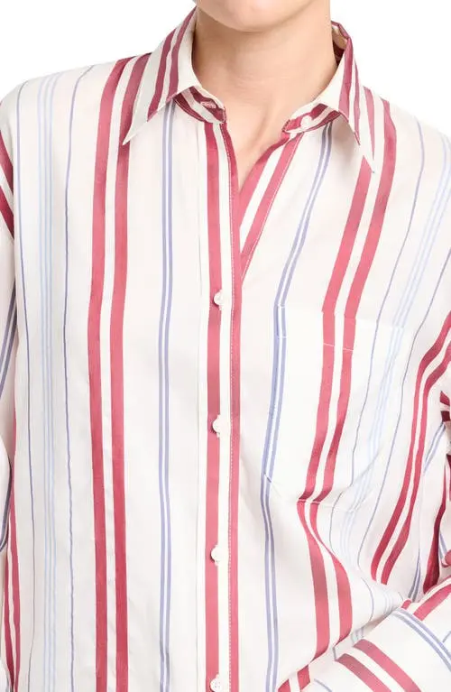 TWP Big Joe Stripe Silk Button-up Shirt
