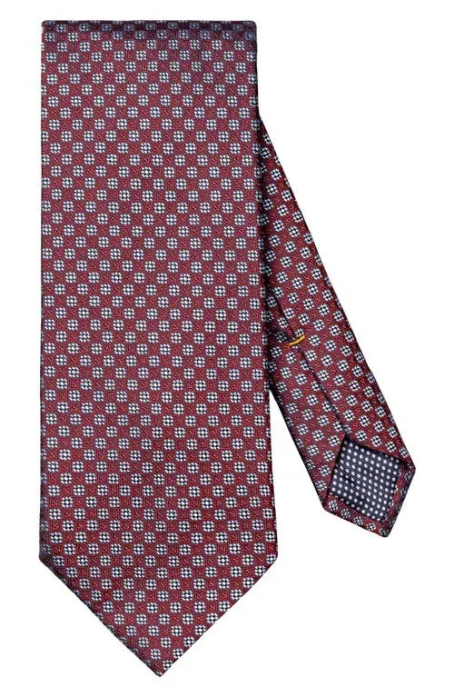 Eton Micro Floral Silk Neck Tie - Red