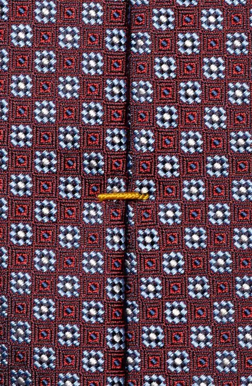 Eton Micro Floral Silk Neck Tie - Red