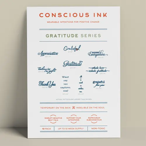 CONSCIOUS INK Gratitude Variety 10-pack - Black
