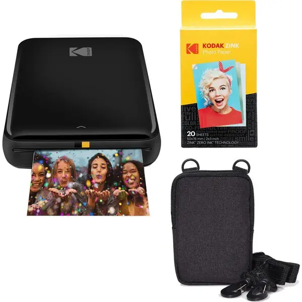KODAK Step 2x3" Instant Photo Printer With Paper Bundle - Black