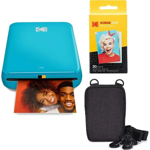 KODAK Step 2x3" Instant Photo Printer With Paper Bundle - Blue