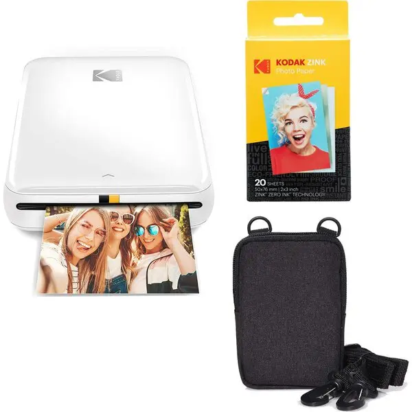 KODAK Step 2x3" Instant Photo Printer With Paper Bundle - White