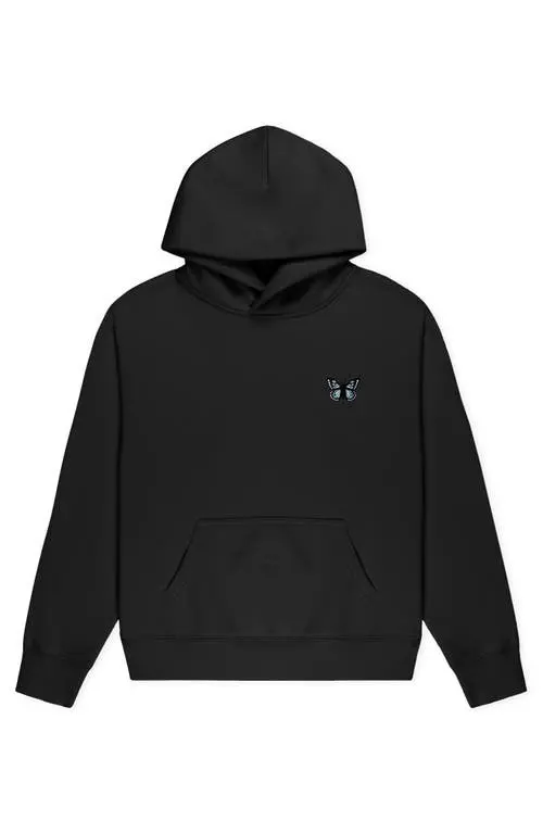 DALIX Fly Relaxed Midweight Fleece Pullover Hoodie - Black