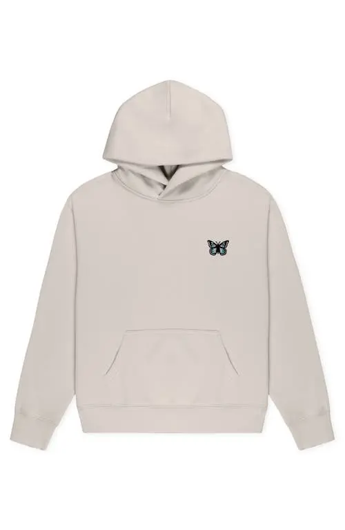 DALIX Fly Relaxed Midweight Fleece Pullover Hoodie - Bone
