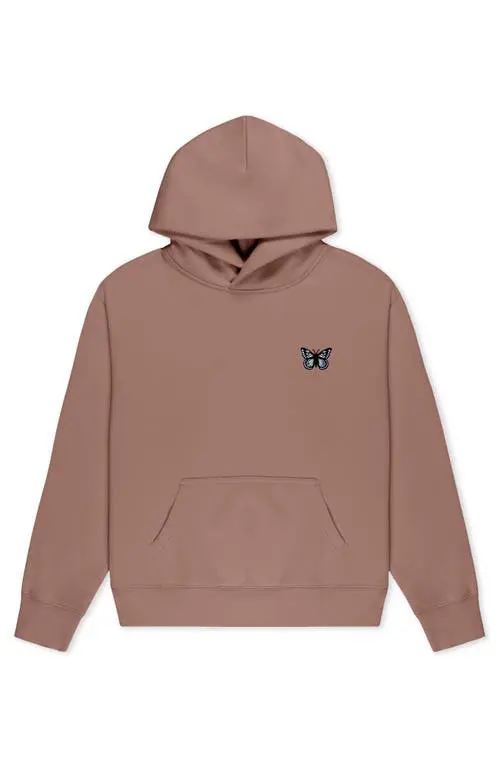 DALIX Fly Relaxed Midweight Fleece Pullover Hoodie - Hazy Pink