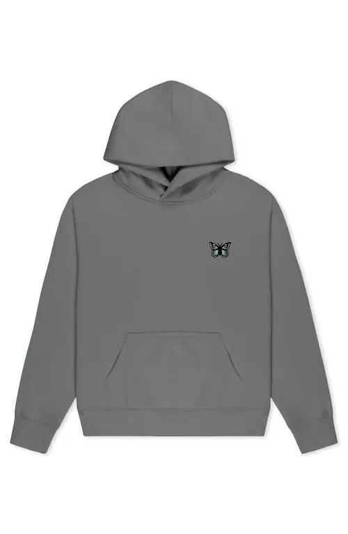 DALIX Fly Relaxed Midweight Fleece Pullover Hoodie - Shadow