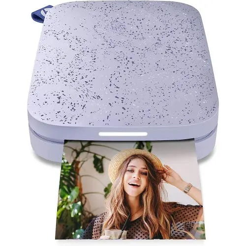 HP Sprocket 2x3 Instant Photo Printer Bundle With Zink Paper And Carrying Case - Purple