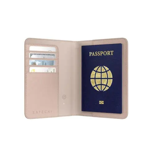 SATECHI Vegan Leather Findall Passport Cover - Desert Rose