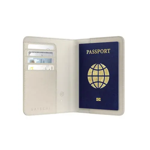 SATECHI Vegan Leather Findall Passport Cover - Sand