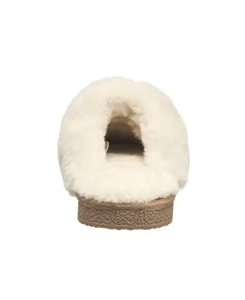 French Connection Sheepskin Scuff Slippers - Slate