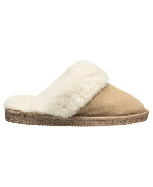 French Connection Sheepskin Scuff Slipper - Slate