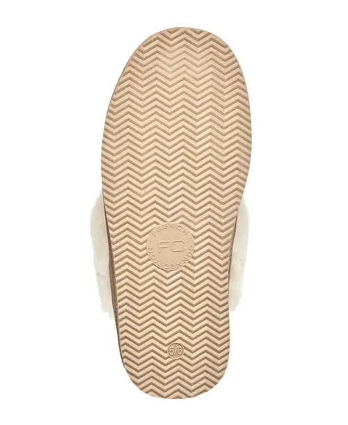 French Connection Sheepskin Scuff Slipper - Slate