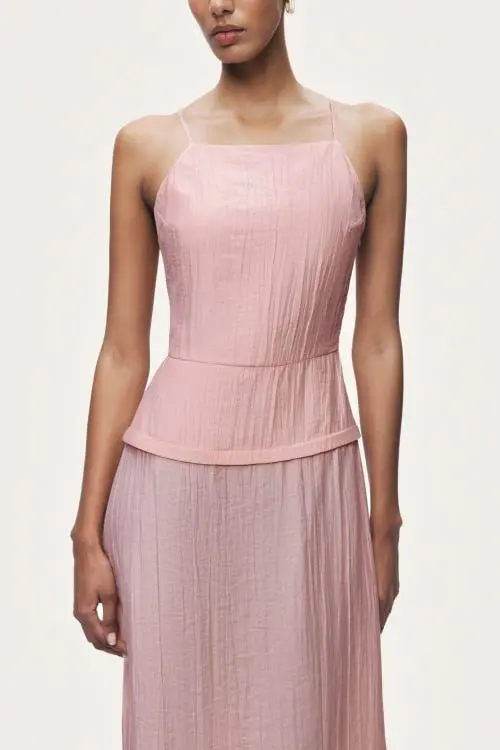 NOCTURNE Spaghetti Strap Maxi Dress - Pink