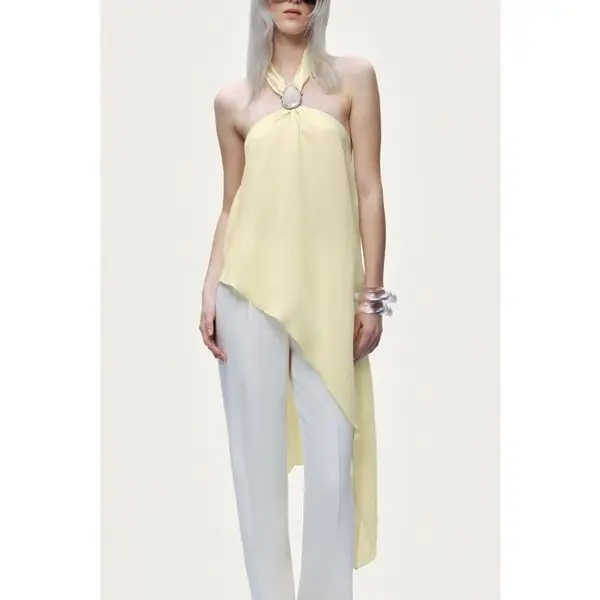 NOCTURNE Sleeveless Halter Blouse
