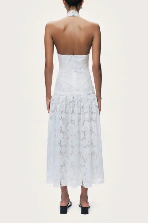 NOCTURNE Sleeveless Lace Midi Dress