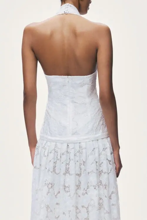 NOCTURNE Sleeveless Lace Midi Dress