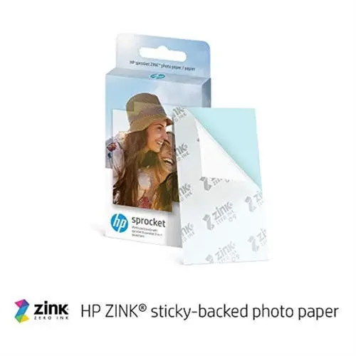 HP Sprocket Portable Photo Printer Bundle With Zink Paper And Carrying Case - White
