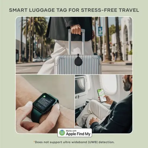 SATECHI Vegan Leather Findall Luggage Tag - Black