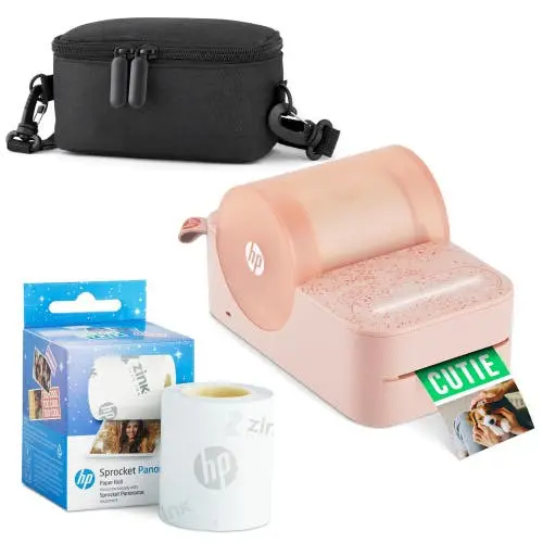 HP Sprocket Panorama Photo Starter Bundle - Pink