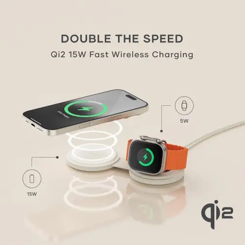 SATECHI Onthego 2 In 1 Charger - Sand