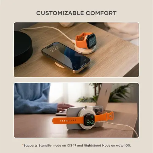 SATECHI Onthego 2 In 1 Charger - Sand