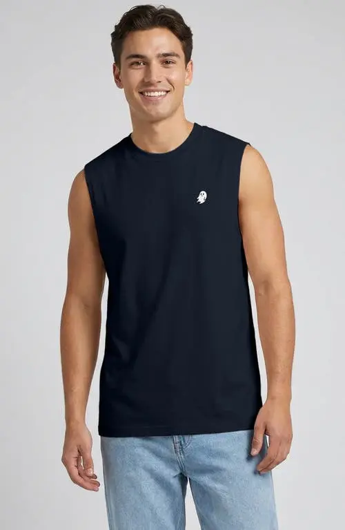 DALIX Ghost Midweight Jersey Tank - Navy Blue