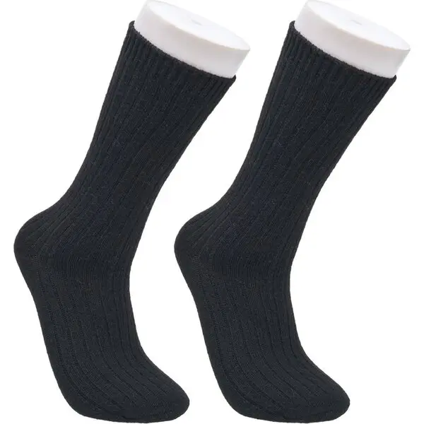 French Connection Cashmere Blend Crew Sock 2-pack - Black
