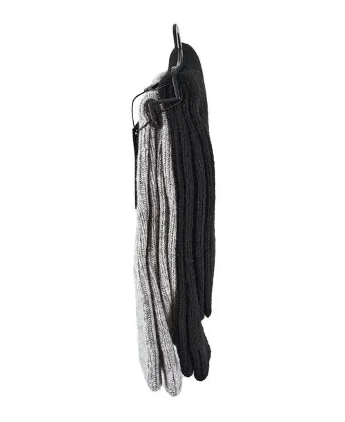 French Connection Cashmere Flat Crew Sock 2-pack - Grey Black