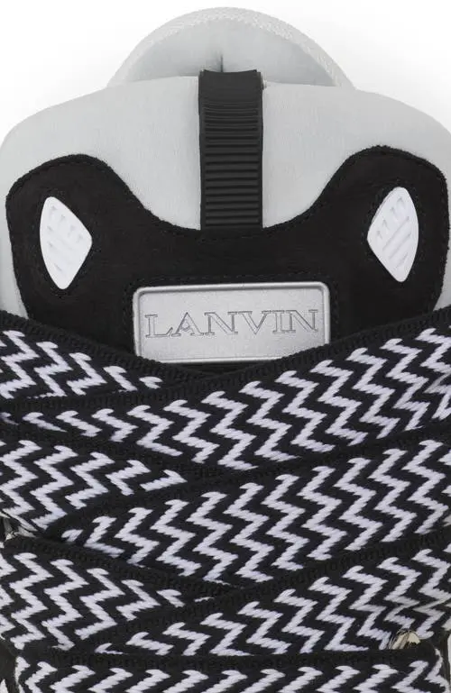 LANVIN Curb Leather Sneakers - Black/white