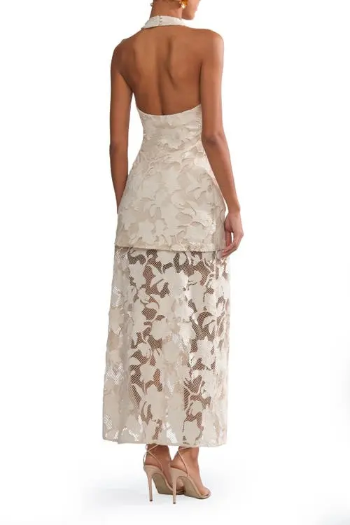 AMUR Calypso Cowl Neck Maxi Dress