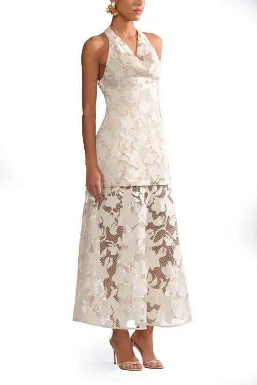 AMUR Calypso Cowl Neck Maxi Dress