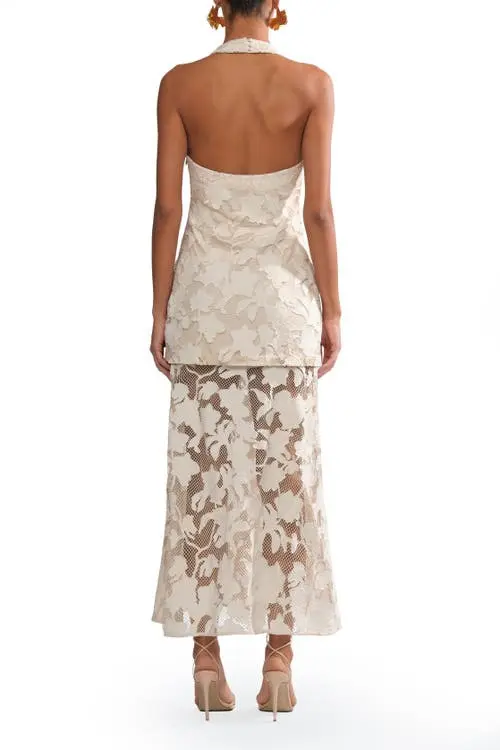 AMUR Calypso Cowl Neck Maxi Dress