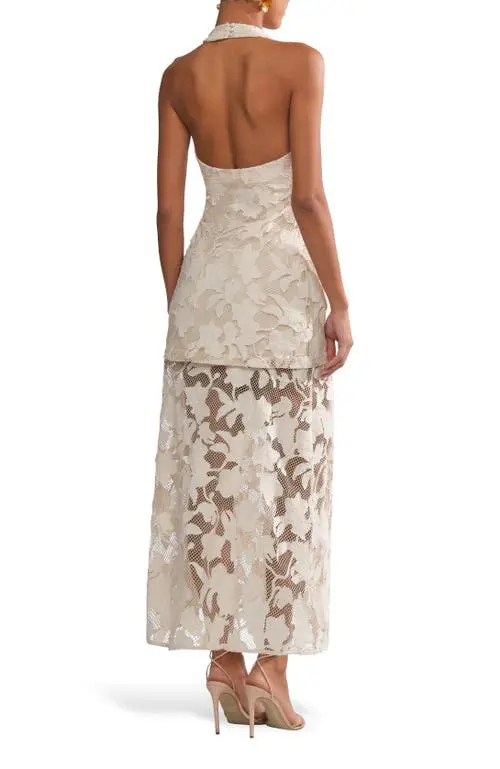 AMUR Calypso Cowl Neck Maxi Dress