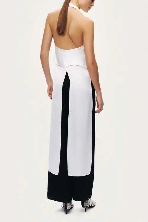 NOCTURNE Layered Halter Blouse